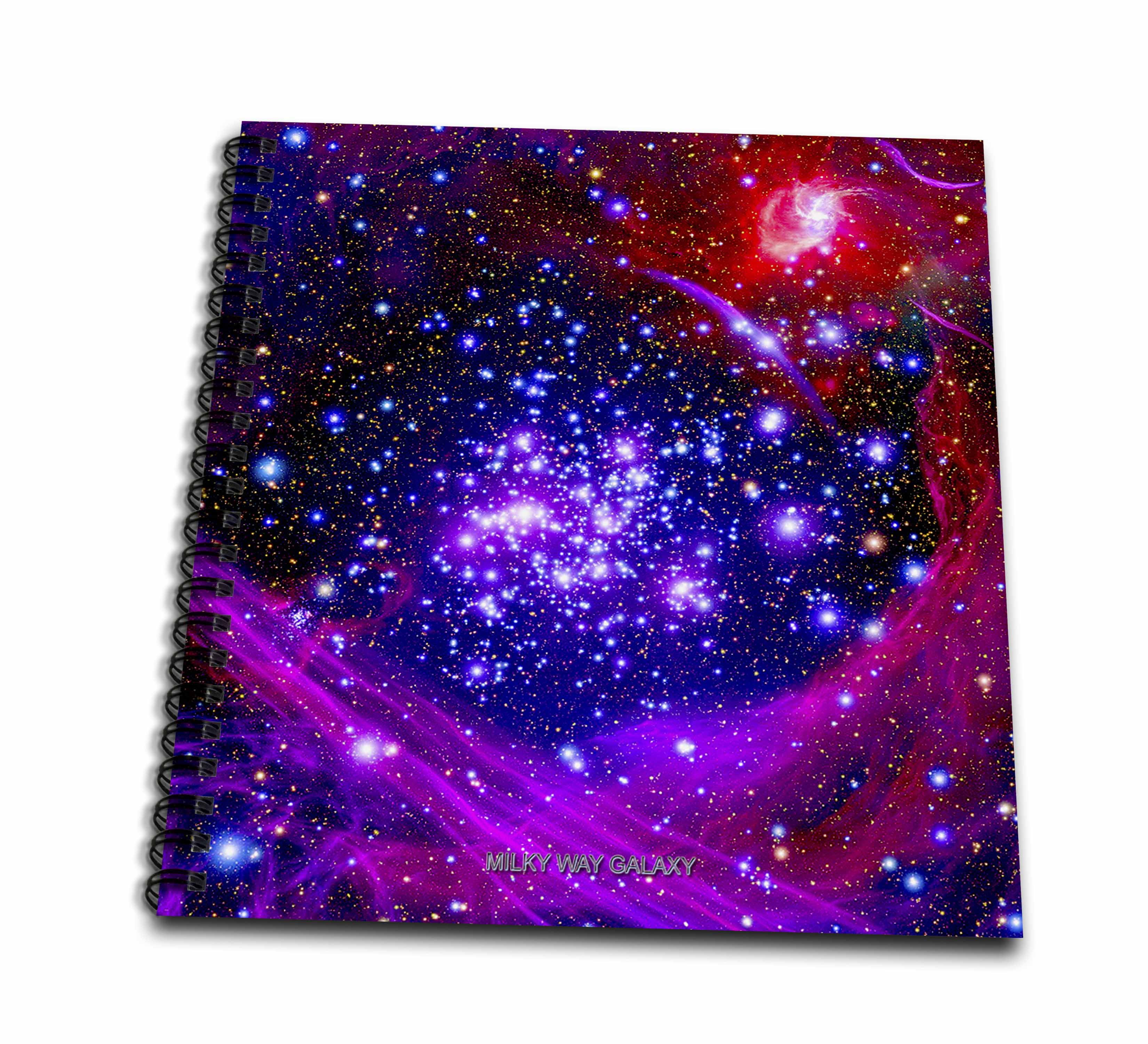 3dRose Galaxy and Nebula - Milky Way Galaxy - Drawing Book, 8 by 8-inch ...