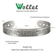 Wollet Pure Copper Bracelets for Women, Silver Copper Bangles with 3500 ...