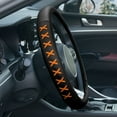 FH Group Genuine Leather Lace-Up Steering Wheel Cover - Orange ...