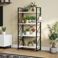 Dextrus 4-Tier Ladder Bookcase Storage Shelves Organizer, Free Standing ...