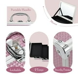 Joligrace Portable Beauty Makeup Train Case, 2-Tier Cosmetic Organizer ...