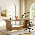 1Easylife 70.87 Inches Long Executive Desk, Wooden Computer Desk ...