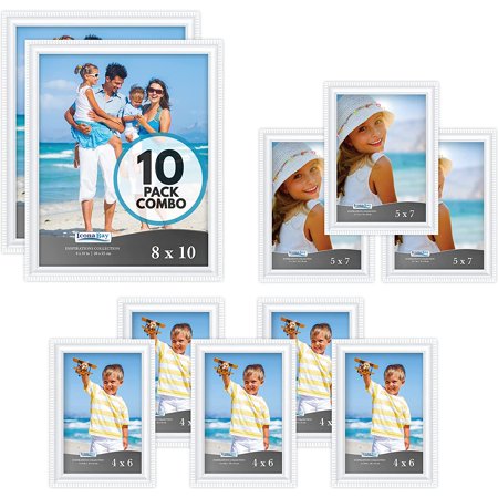 SuperDW Combination White Picture Frames Set - 10 PC (Five 4x6, Three ...