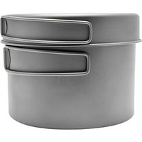 TOAKS Titanium Outdoor Camping Cook Pot with Pan and Foldable Handles ...