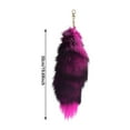 3D Cute Tail Keychain Pendant Women Key Ring Holder Pompoms Key Chains ...