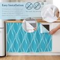 Blue Stripes Line Cabinet Curtains for Kitchen 28"W x 51"L, Country ...