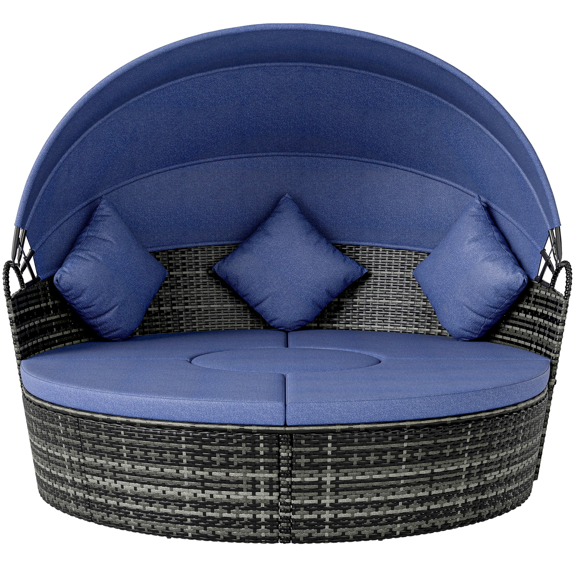 Click here for Outsunny Patio Lounge Chair With Cushioned Round S... prices