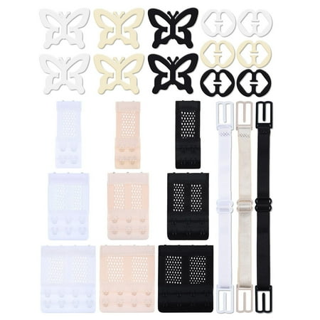 24 Pieces Bra Strap Clips for Back Bra Strap Holders Bra Accessory ...
