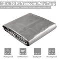 Yescom Weather Polyethylene 12x16ft Heavy Duty Reinforced Tarp 10-mil ...