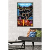 Minecraft - Worldly Wall Poster, 22.375" x 34", Framed - Walmart.com