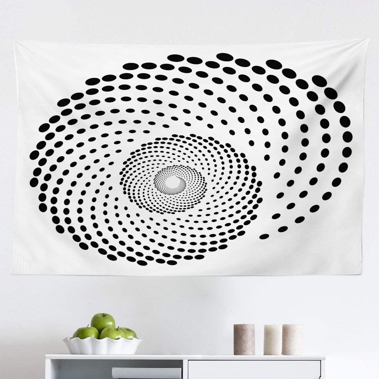 Spires Tapestry, Spiral Dimensional Curve Turns Around an Axis Rotary ...