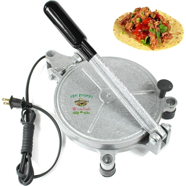 Electric Tortilla Press Maker Chapati Machine Flour Burrito Roti Press ...