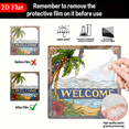 2D Flat, 1pc Tropical Beach Welcome Suncatcher Sign - 8 Inch Square ...