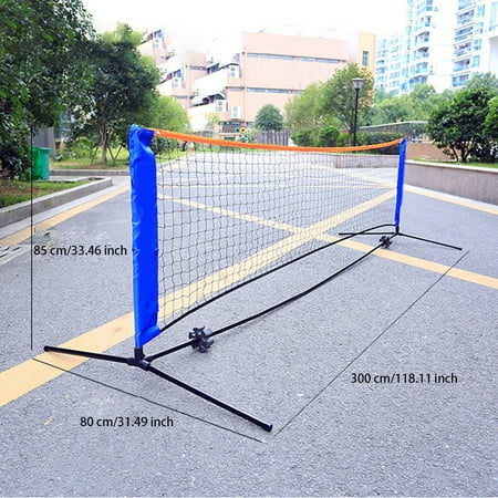 VONKY Portable Badminton Net Stand Folding Shockproof Detachable Nonslip Tennis Training Park ...