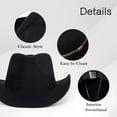 2 Pack Roll-Up Western Cowboy Hats， Classic Felt Wide Brim & Adjustable ...