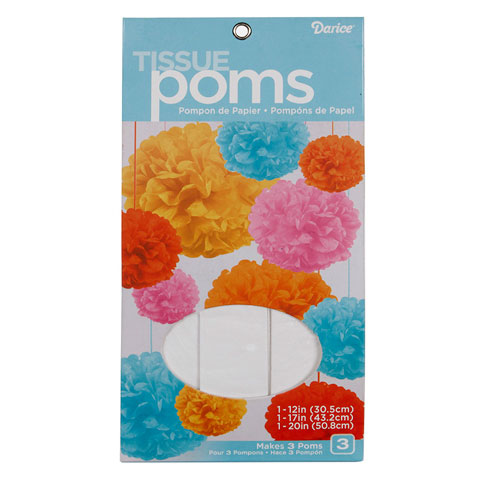 White Tissue Paper Pom Pom Kit - Walmart.com