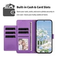 Case For iPhone 14 Pro Butterfly Flower Multi-card Holder Zipper Wallet ...