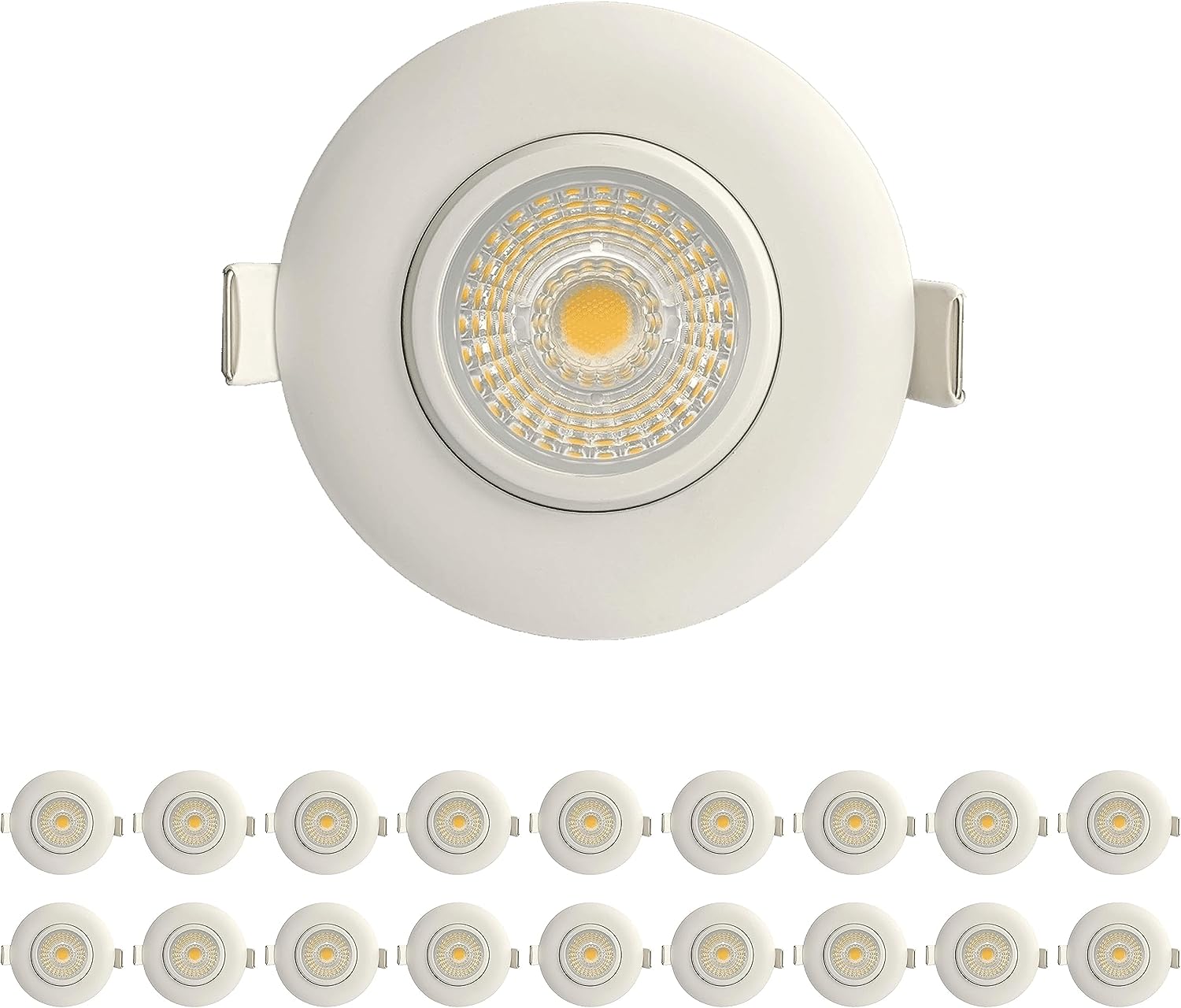 Perlglow 18 Pack 3 inch Gimbal Round White Downlight Luminaire, High ...
