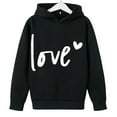 Cowsor Kids Valentine s Day Heart Graphic Hoodie Long Sleeve Pullover ...