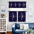 Star Moon Kitchen Curtains Set for Windows, Retro Gorgeous Gold Polka ...