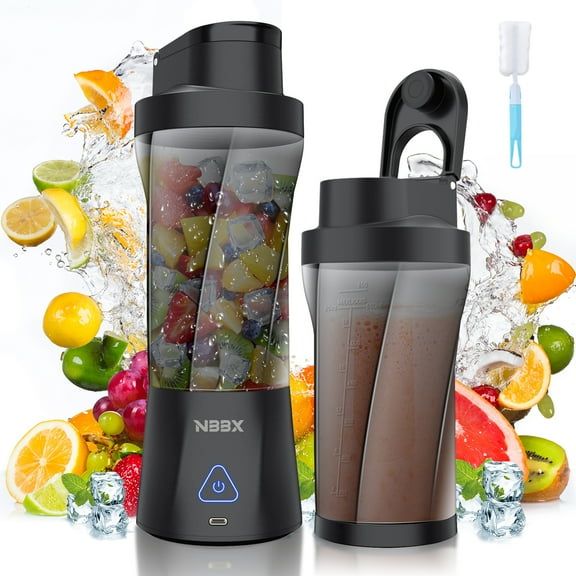 15oz Portable Personal Size Blender, Cordless Mini Blender for Shakes ...