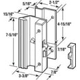 Patio Door Surface with Hook Latch, Low Profile, Extruded, Black Finish ...