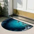 3D Visual Crystal Velvet Half-Round Doormat Indoor Outdoor Entrance, 50 ...