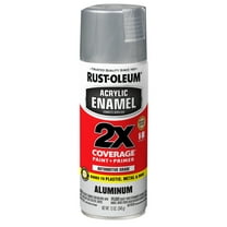6 Pack, Aluminum, Rust-Oleum Automotive Satin Acrylic Enamel 2X Spray ...