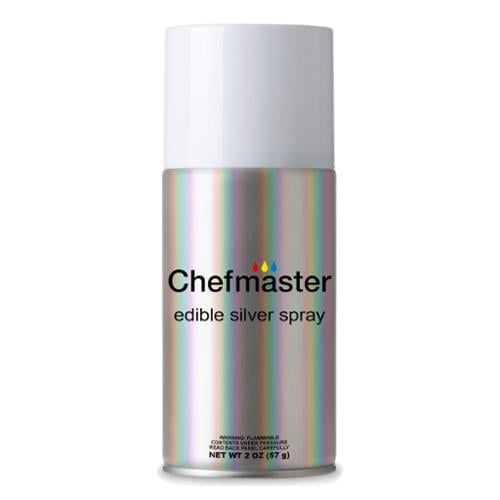 Chefmaster by US Cake Supply 2-Ounce Edible Glitter Silver Spray ...