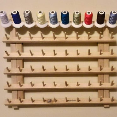 54-Spool Sewing Thread Rack, Wall-Mounted Sewing Thread Holder with ...