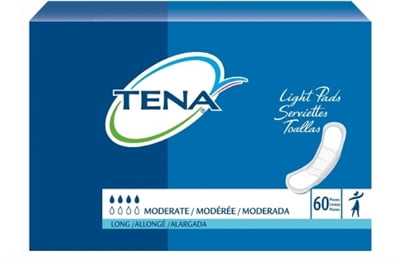 TENA Light Pads, Long Pant Liners, Moderate Absorbency, 41409 - Pack of ...