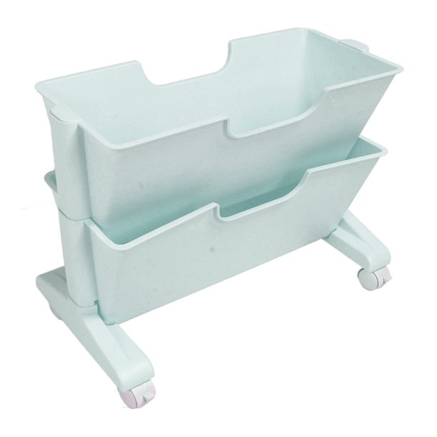 Movable Deskside Bookshelf,Double Layer Movable Deskside Removable Desk ...