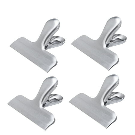 4pcs 3 inch Durable Metal Chip Bag Clips Stainless Steel Kitchen Tools ...