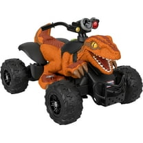 12V Power Wheels Jurassic World Dino Racer Battery-Powered Ride-On ATV ...