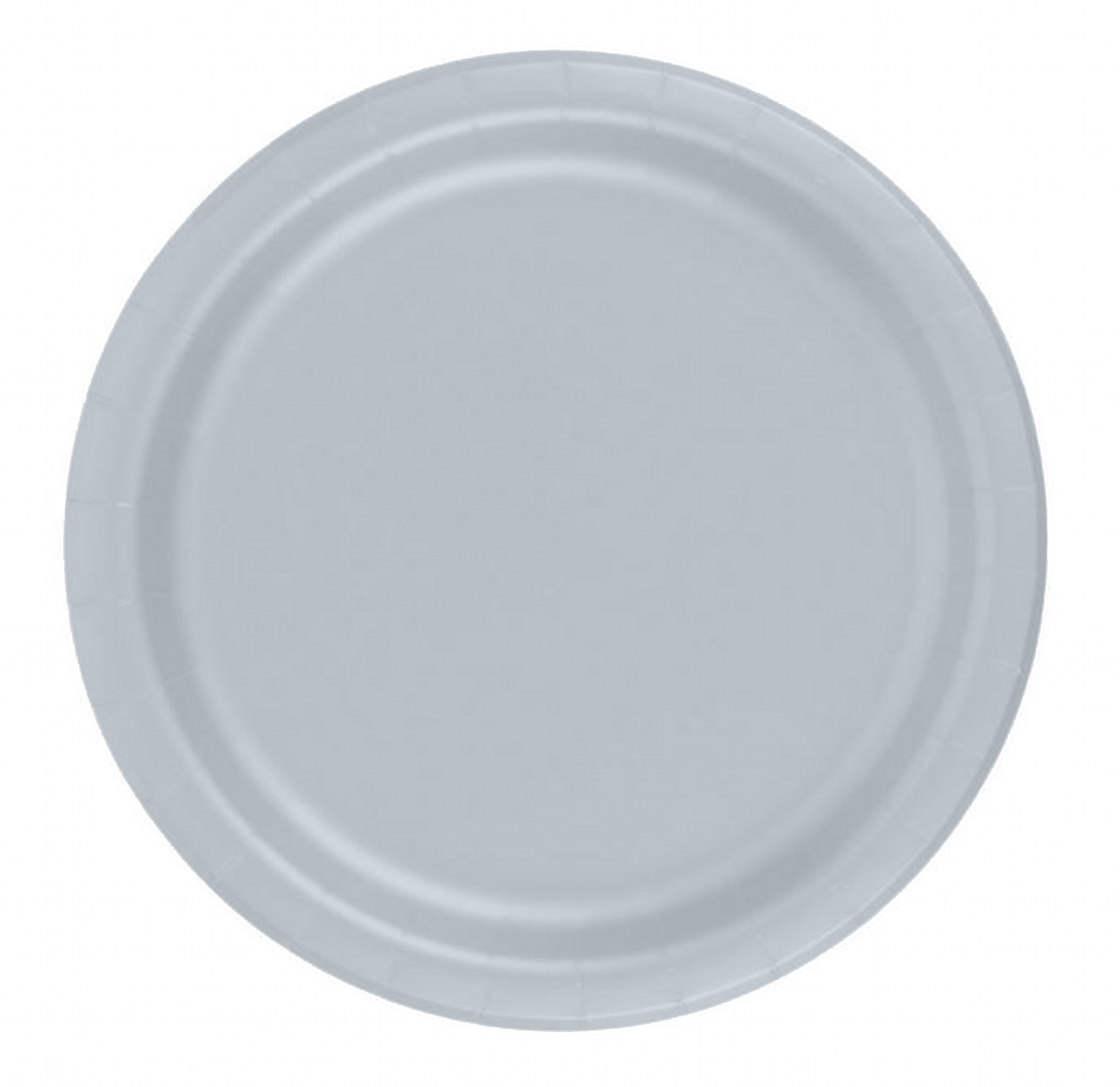 24 Plates 10.25" Paper Dinner Lunch Plates Wax Coated - Silver ...