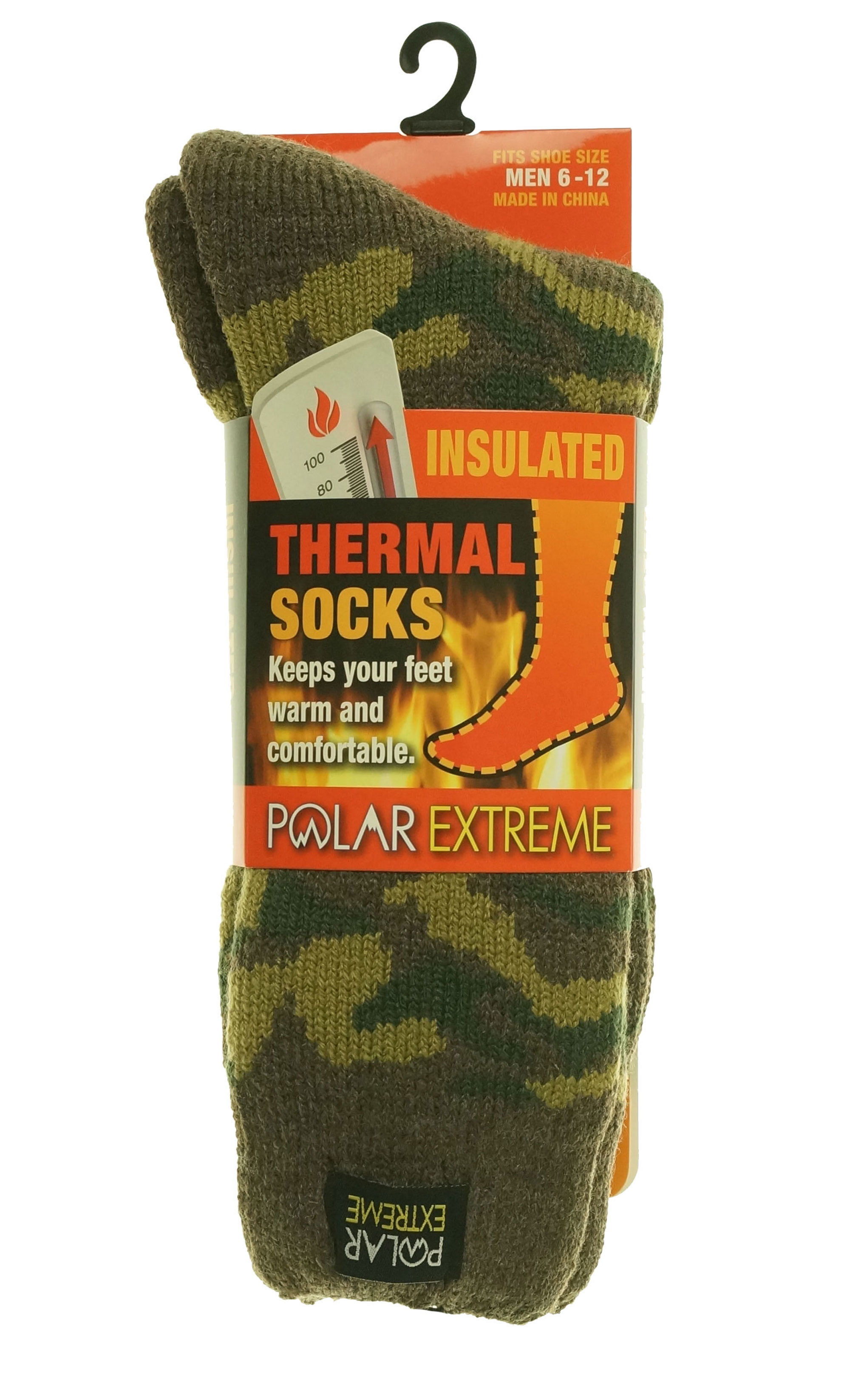 Polar Extreme Men's Insulated Thermal Socks Camo - Walmart.com