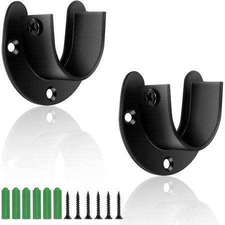 YDJKET Round Tube Support - 2 Piece 32mm Clothes Rod Support ...