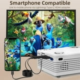 QKK Mini Projector Portable LCD Projector [stand included] Full HD ...
