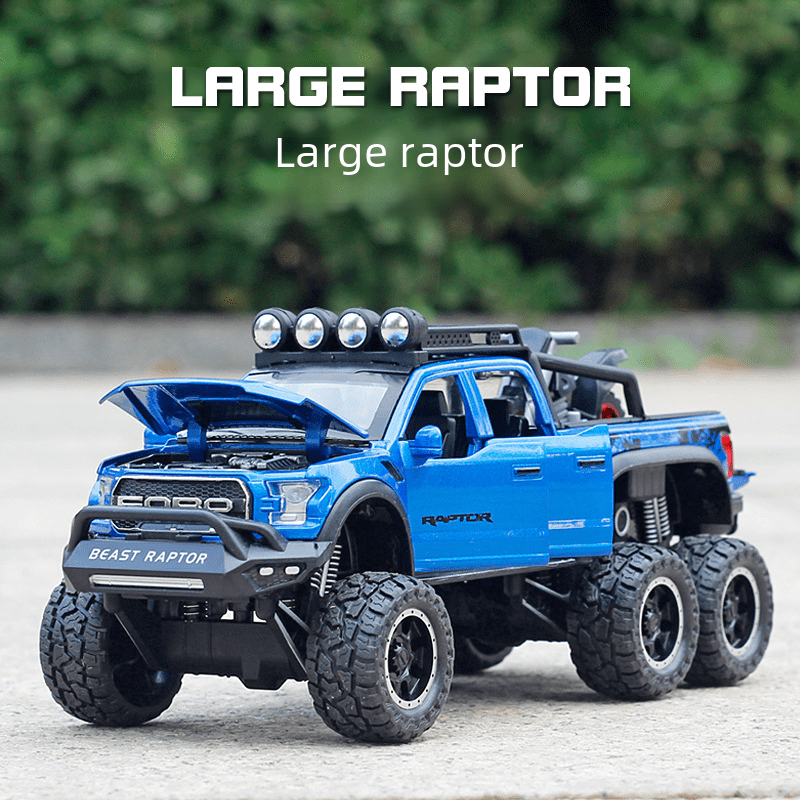 Coche Ford Raptor 1:28, modelo de vehículo todoterreno de aleación ...