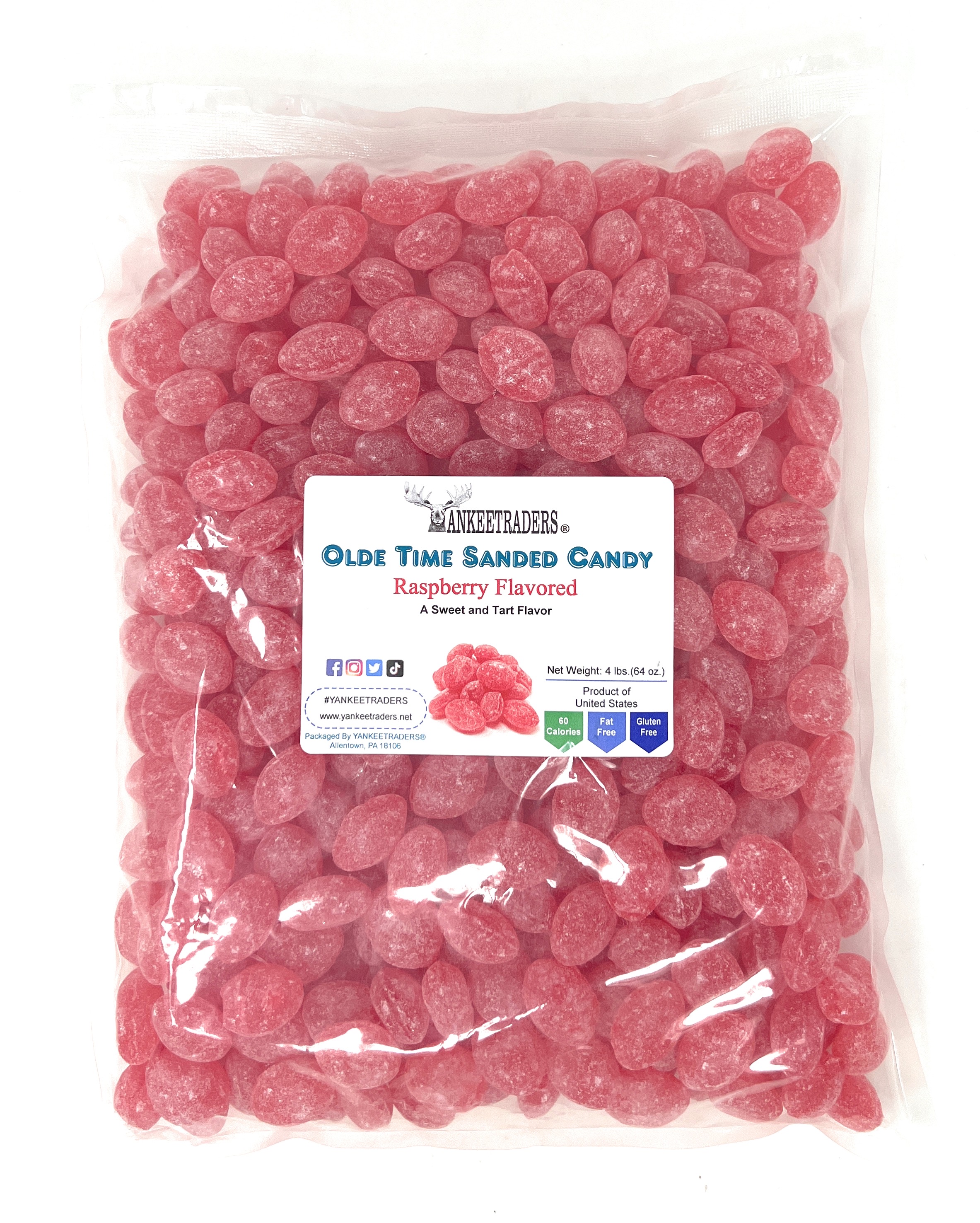 Olde Time Raspberry Sanded Candy Drops ~ 4 lbs. - Walmart.com