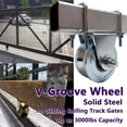 4” Slide Gate Wheel with V-Groove Up to 3000lbs Capacity Heavy Duty ...