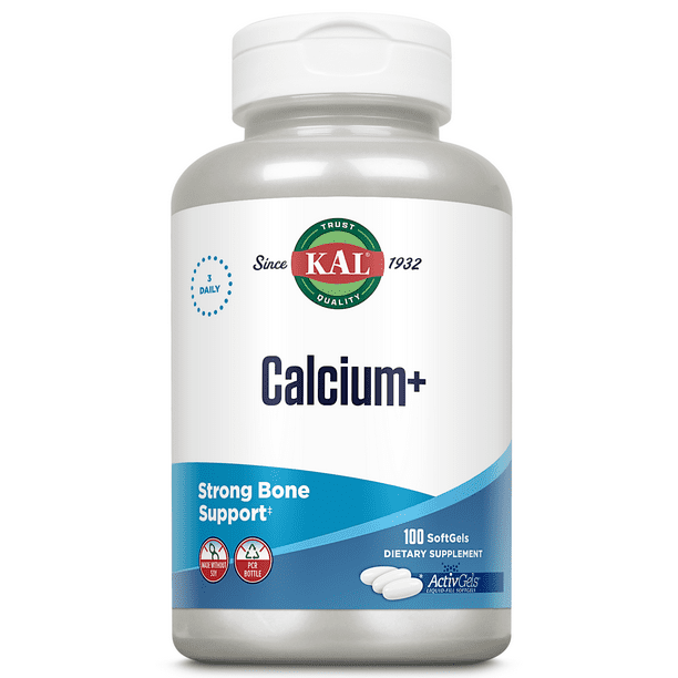KAL Calcium Plus Tablets, 1000 mg, 100 Count - Walmart.com