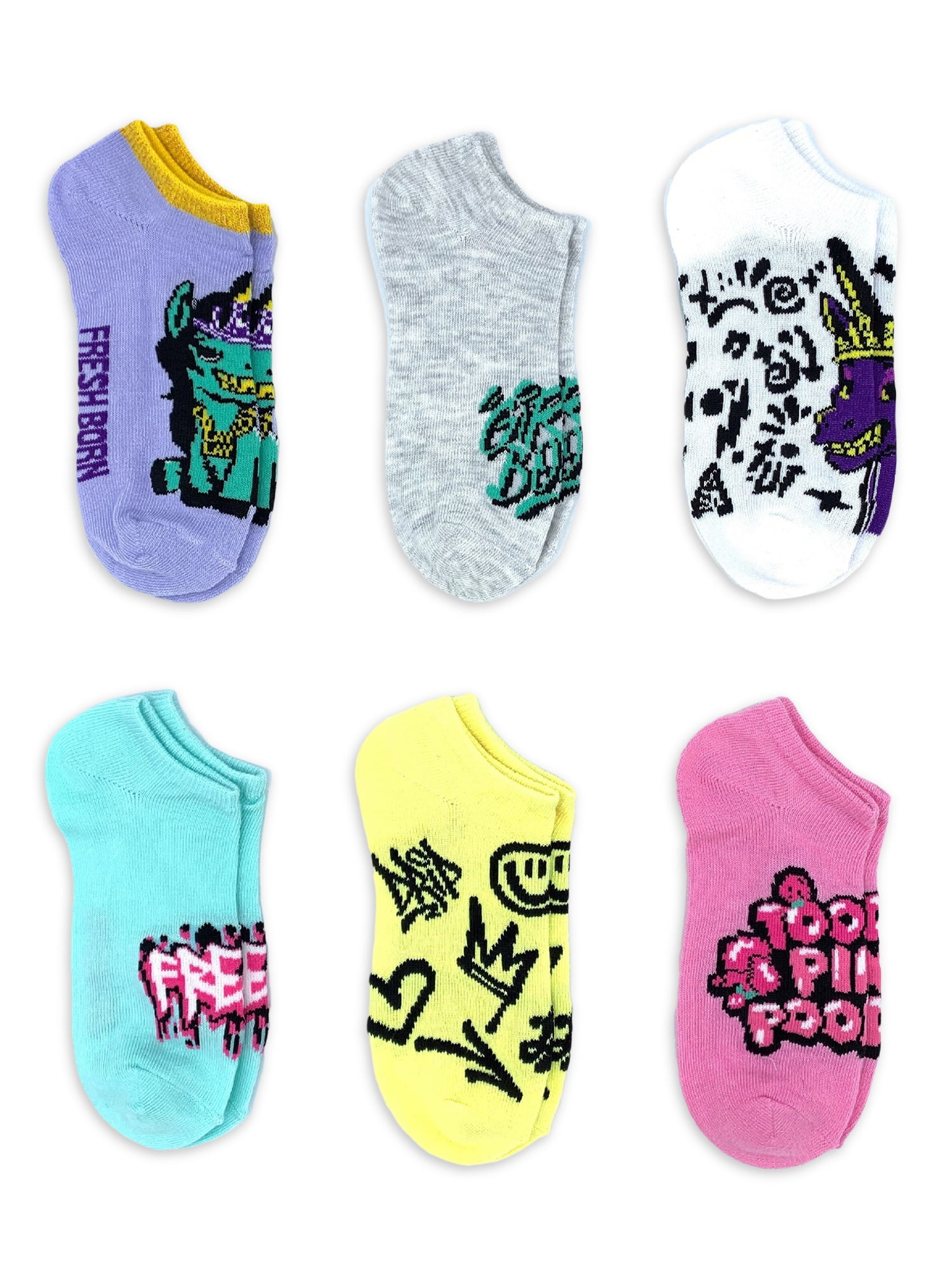 That Girl Lay Lay, No-Show Socks, 6-Pack, Sizes S-L - Walmart.com