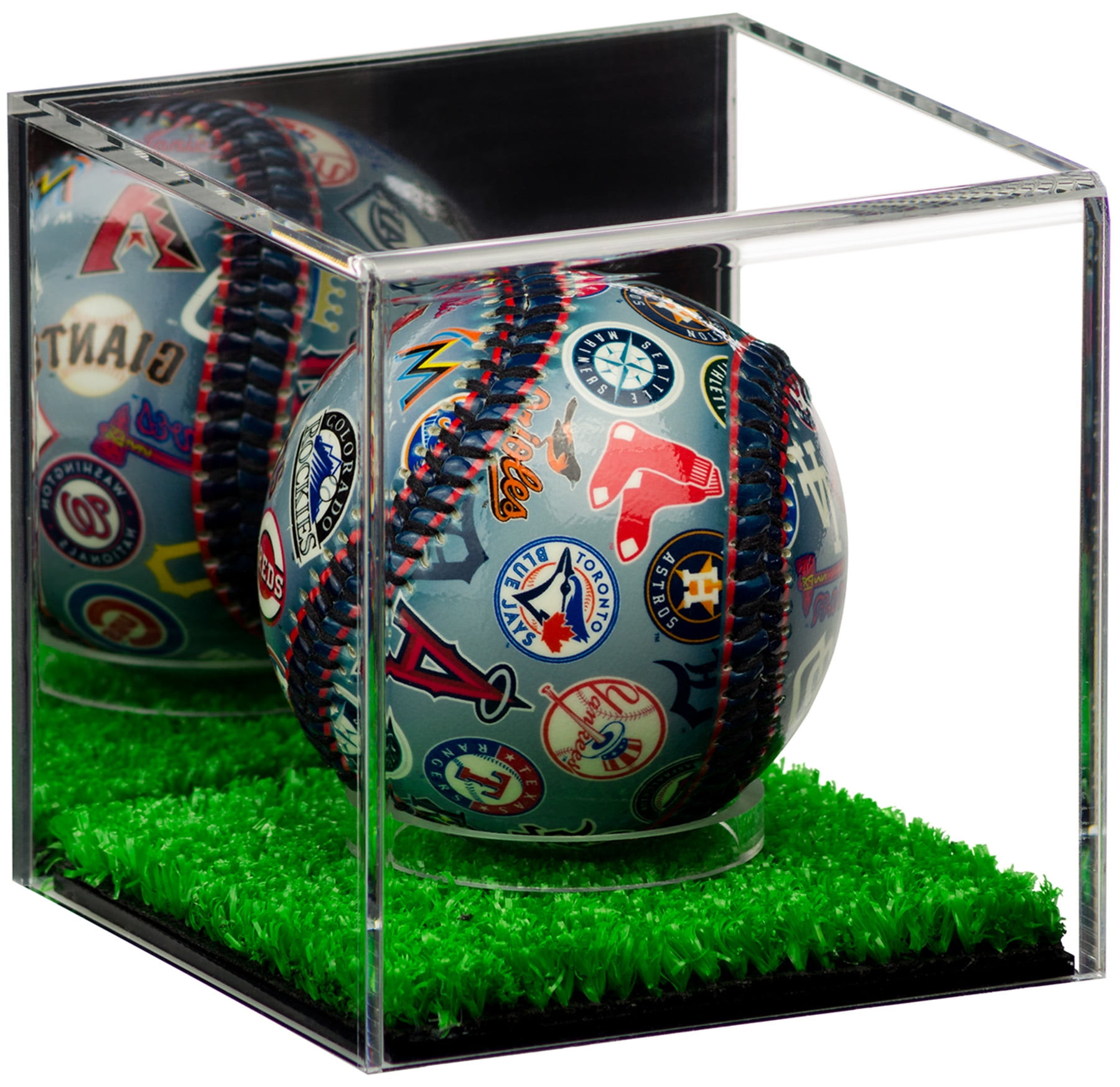 Deluxe Acrylic Baseball or Tennis Ball Display Case with Mirror and ...
