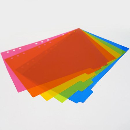 Nine-hole Loose-leaf Refill Interleaf Paper, B5 Plastic Index Separator ...
