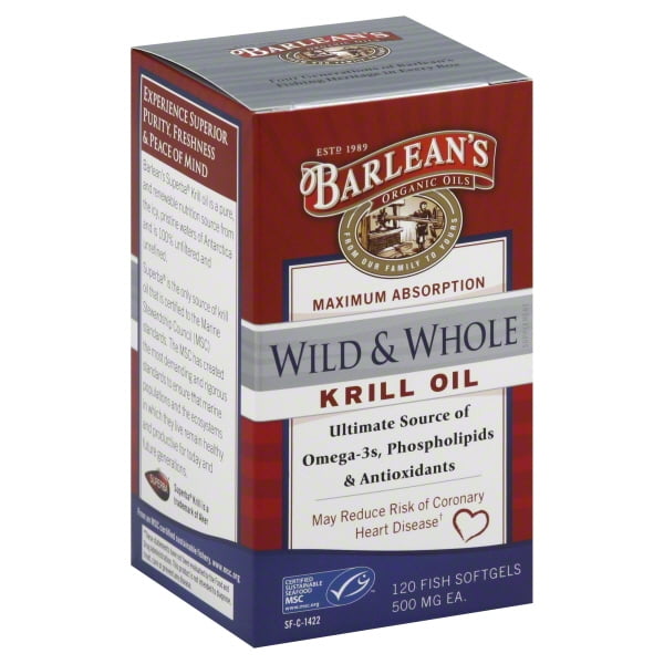 Barleans Organic Oils Barleans Krill Oil Supplement, 120 ea - Walmart ...
