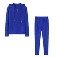 Vbtapa Womens Long Sleeve Casual Sweatsuit 2 Piece Set Zip Up Hoodie