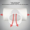 3 Way Duct Connector Corrosion Resistant PVC T Shape Round Pipe Fitting ...