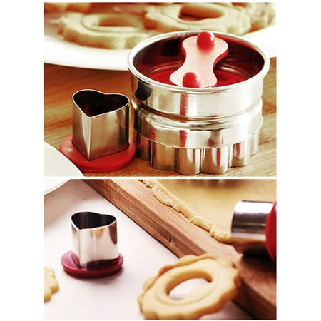 EAYY Vegetable Fruit Cutters Shapes Set, 6-Pack Linzer Cookie Cutters ...