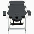 Vidaxl Massage Table Foldable Massage Bed Salon Therapy Table 3 Zones Aluminum